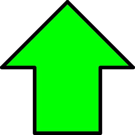 Green Up Arrow Free Svg