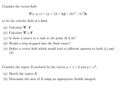 Solved Consider The Vector Field Chegg
