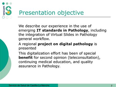 In The Management And Integration Of Virtual Slides In Pathology Marcial García Rojo 1 Carlos