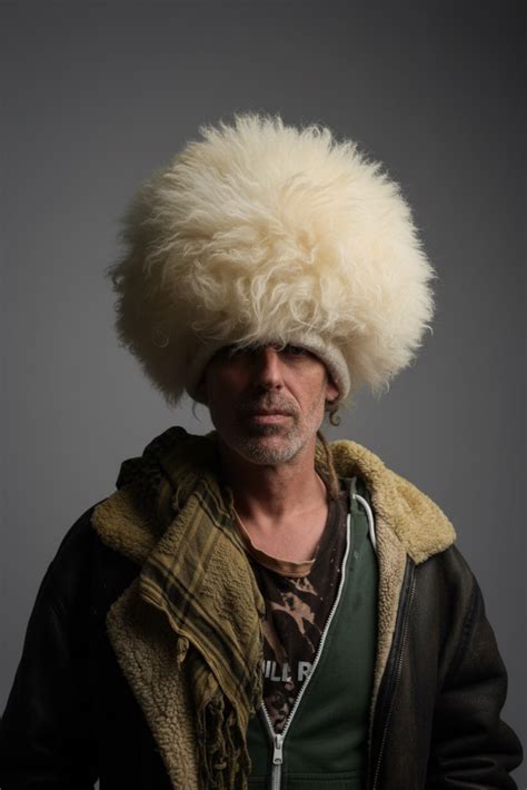 White Papakha Traditional Georgiancaucasian Sheepskin Hat Alumna