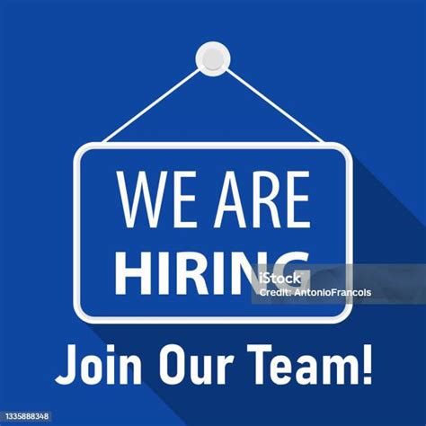 우리는 우리의 팀 일러스트 벡터에 가입 고용하고 있습니다 사람 구함 표시에 대한 스톡 벡터 아트 및 기타 이미지 사람 구함