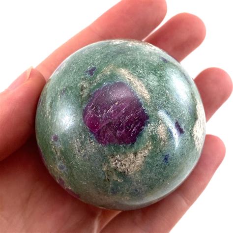 Ruby In Fuchsite Sphere Uv Reactive Ruby Fuchsite Crystal Ball Polished Ruby Crystal Ball
