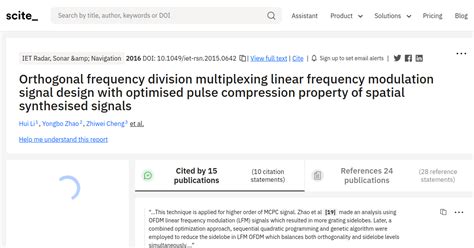 Orthogonal Frequency Division Multiplexing Linear Frequency Modulation