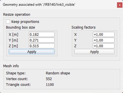Shape Geometry Dialog