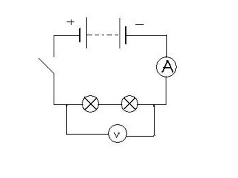 Перед вами схема электрической цепи Сопротивление первой лампочки 5 Ом второй лампочки 10 Ом