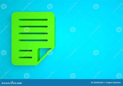 Green File Document Icon Isolated On Blue Background Checklist Icon Business Concept