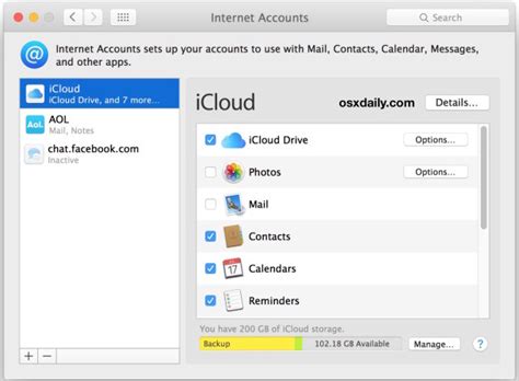 how to delete an email account from mac os x