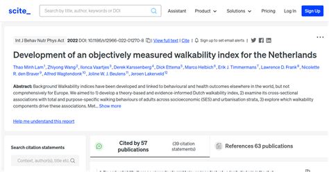 Development Of An Objectively Measured Walkability Index For The