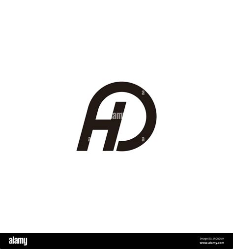 Letter Hd Simple Geometric Loop Line Logo Vector Stock Vector Image And Art Alamy