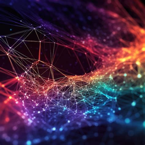 Premium Ai Image Network Connection Fiber Optic Abstract Futuristic Network Lines Background