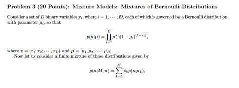 Solved Problem 3 20 Points Mixture Models Mixtures Of