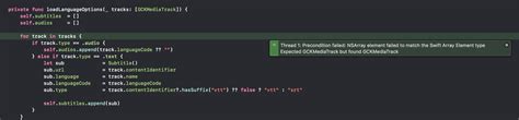 Precondition Failed Nsarray Element Failed To Match Swift Array Element Type Expected