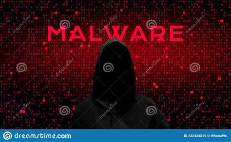 Computer Hacker On Abstract Binary Code Background Hacking Concept Stock Vector Illustration