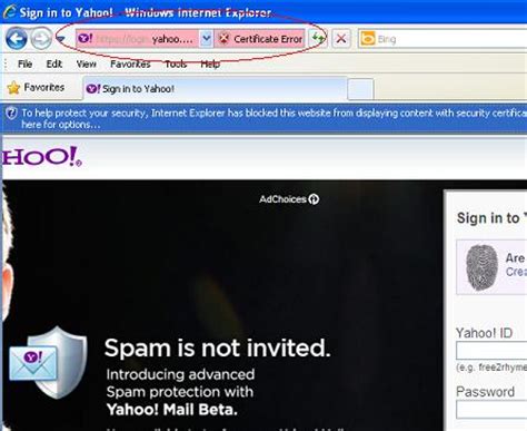 Outdated IE Displaying Certificate Error Icon