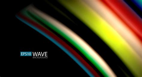 검은 배경에 초록 물결 라인 유체 레인 보우 스타일 컬러 줄무늬 프레 젠 테이 션 애플 리 케이 션 배경 배너 또는 포스터에 대