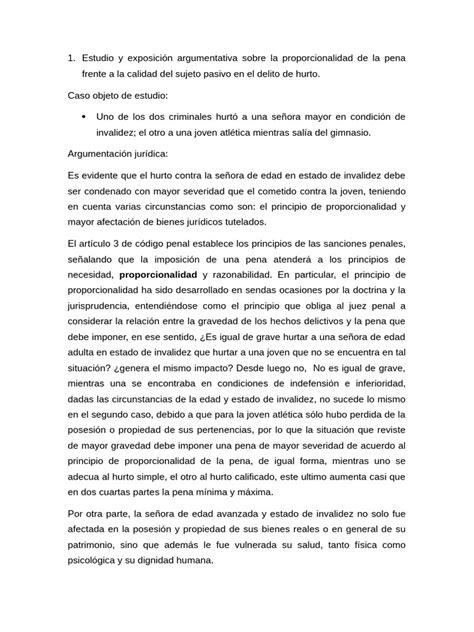 Actividad Individual I Argumentación Pdf Castigos Homicidio