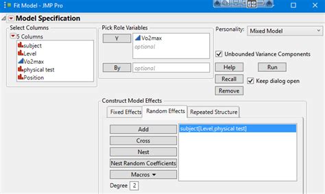 Solved Analyzing Repeated Measures Data In Jmp® Software Masterthesis Example Jmp User
