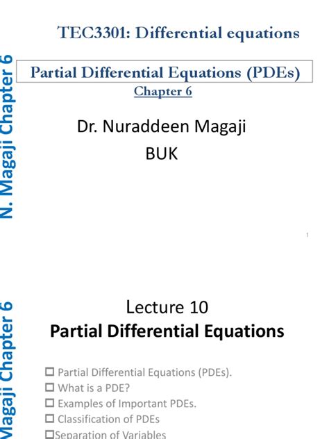 Chapter 6 Pde Pdf Partial Differential Equation Equations