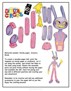 Kinger Paper Doll Simplified Template In 2024 Paper Puppets Paper