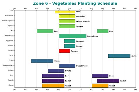 Zone 6 Planting Schedule Chart