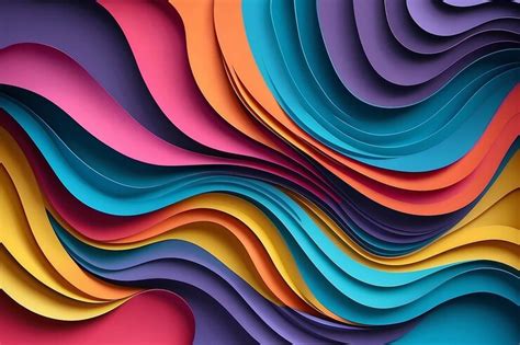 premium photo multi layers color texture 3d papercut layers in