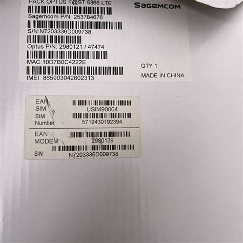 Optus Sagemcom Gateway Fast 5366 Lte 4g Backup Wifi Router N Retro Unit