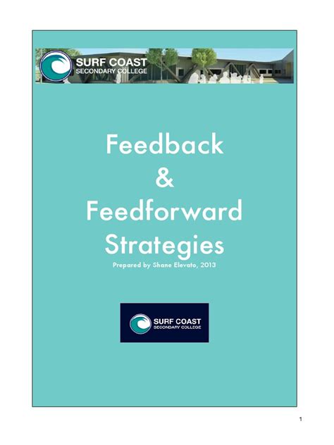 Feedback And Feedforward Strategies Download Free Pdf Educational Feedback And Feedforward Strategies Download Free Pdf Educational