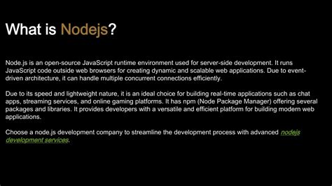 ppt when should i use django and when node js powerpoint