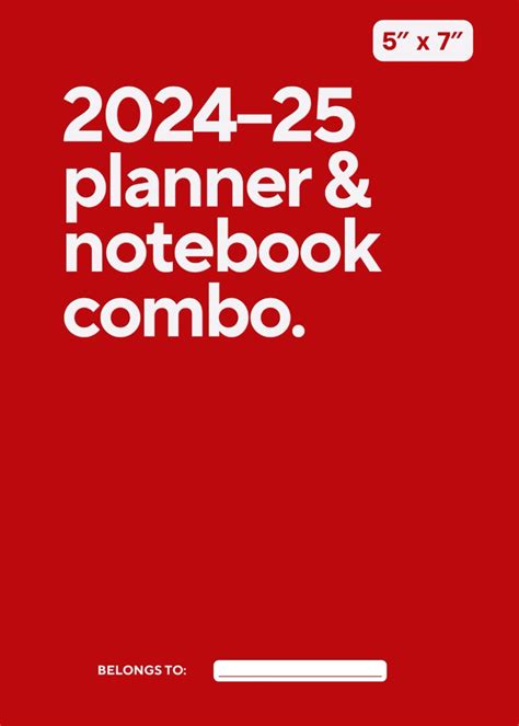 Planner Notebook Combo 2024 2025 Monthly Planning With 2 Year Calendar Book With