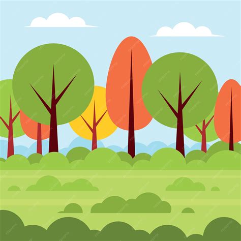 Premium Vector Autumn Park Vector Clip Art Isolated Background