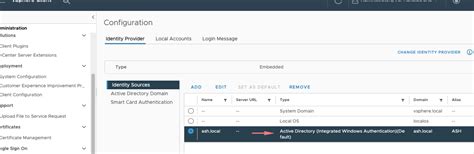 Switch Identity Source To Active Directory Over Ldap In Vsphere 7 0