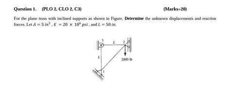 Solved Question 1 PLO 2 CLO 2 C3 Marks 20 For The Chegg Com