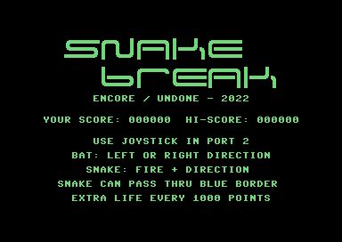 CSDb Snake Break By Undone 2022 CSDb Snake Break By Undone 2022