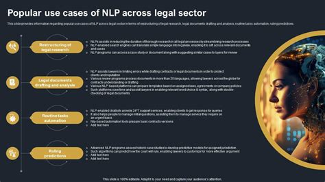 popular use cases of nlp across legal sector decoding natural language ai ss v ppt sample