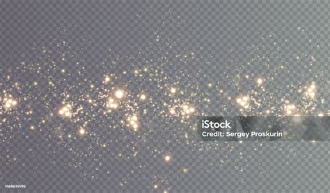 크리스마스 배경 파우더 더스트 라이트 Png입니다 마법의 빛나는 금 먼지 미세하고 반짝이는 먼지 보케 입자가 약간 떨어집니다 환상적인 쉬머 효과 벡터 일러스트 레이터