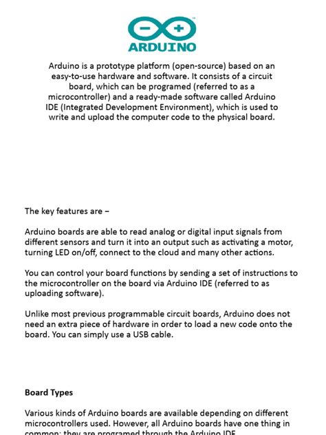 Arduino Presentation Pdf Arduino Data Type
