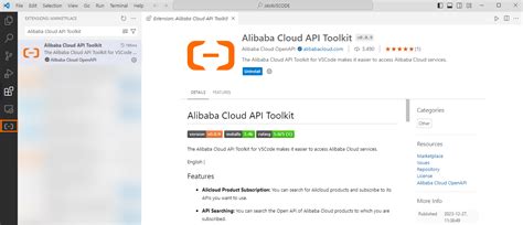 Install Alibaba Cloud Api Toolkit In Vs Code Openapi Explorer Alibaba Cloud Documentation Center