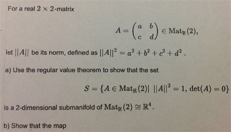 For A Real 2 2 Matrix Let All Be Its Norm Defined Chegg