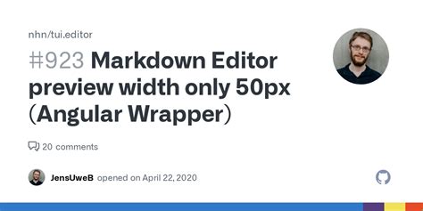 Markdown Editor Preview Width Only 50px Angular Wrapper · Issue 923 · Nhntuieditor · Github