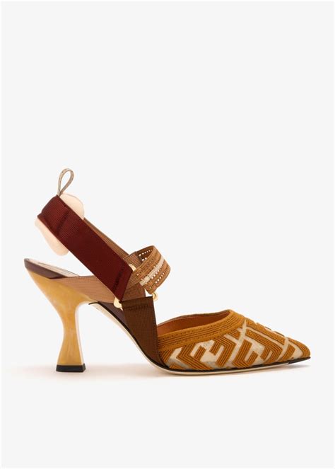 Fendi Colibrì Slingback Pumps For Women Brown In Uae Level Shoes