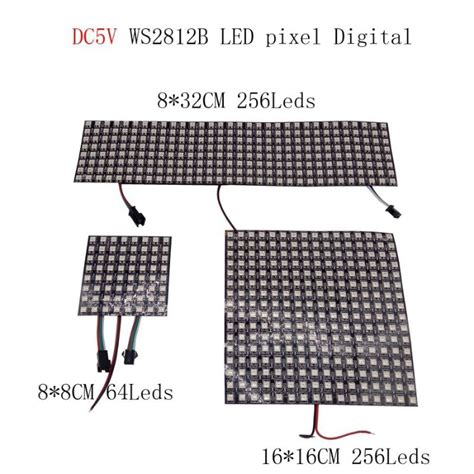 Jual Led Rgb Ws2812 Layar Panel 8x8 8x32 16x16 Matrix 5v 5050 Arduino Pixel Shopee Indonesia