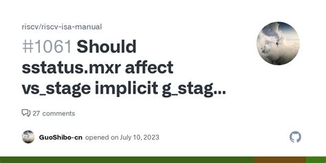 should sstatus mxr affect vs stage implicit g stage address translation
