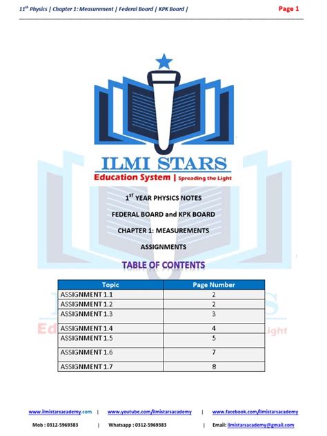 11th Physics Ch1 Assignments Pdf Pendulum Applied And Interdisciplinary Physics