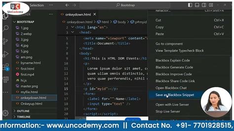 Onkeydown Event Attribute Full Stack Developer Course In Delhi Uncodemy Youtube