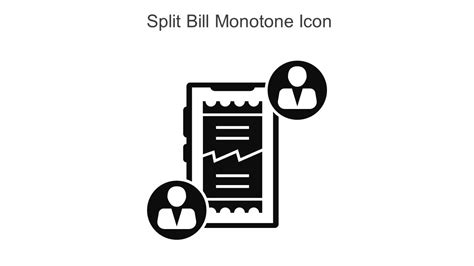 Split Bill Monotone Icon In Powerpoint Pptx Png And Editable Eps Format