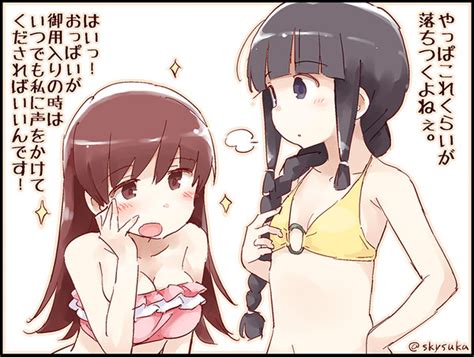 北上さんと大井っち アニメ版水着 pixiv年鑑 β