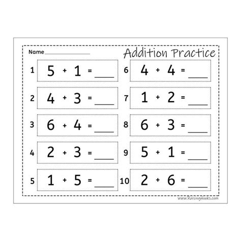 Addition Practice Raising Hooks