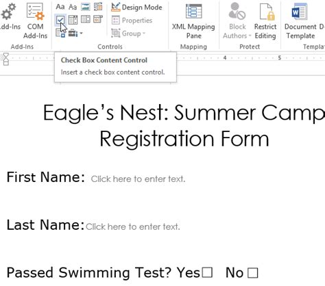 Word Tips How To Create Forms In Word