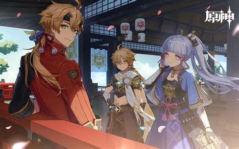 Aether Genshin Impact Ayaka Genshin Impact Thoma Genshin Impact Genshin Impact