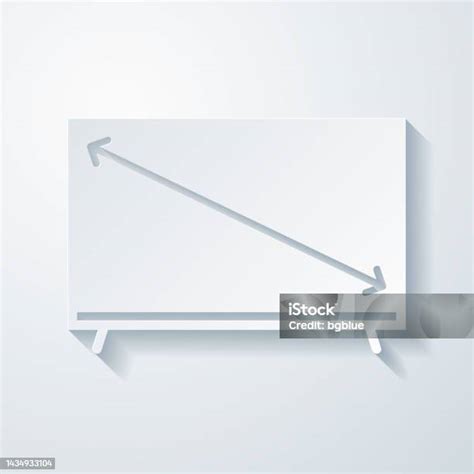 Tv 화면 크기 빈 배경에 종이 잘라내기 효과가 있는 아이콘 169에 대한 스톡 벡터 아트 및 기타 이미지 169 3차원 형태 Hd 포맷 Istock